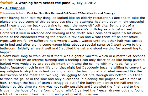 Veet for Men - 15 Hilarious Product Reviews Found on Amazon | Complex