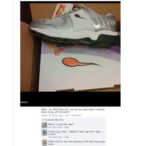 Sperm Shoes The 50 Most Ridiculous Facebook Status Fails Complex