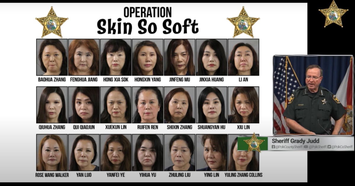 'Operation Skin So Soft': 21 Women Arrested in Massage Pa...