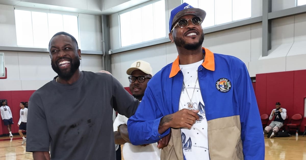 Carmelo Anthony Cracks A Few Jokes About Dwyane Wade's St...