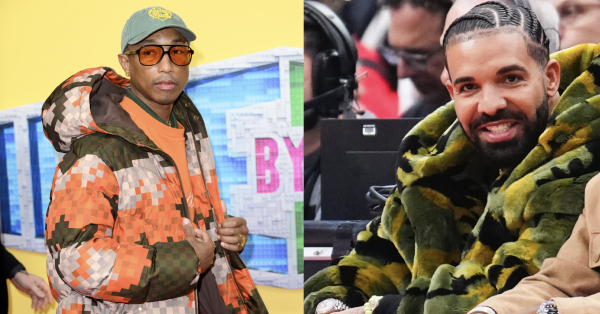 Pharrell Says He's Unbothered By Drake Rapping About Buyi...