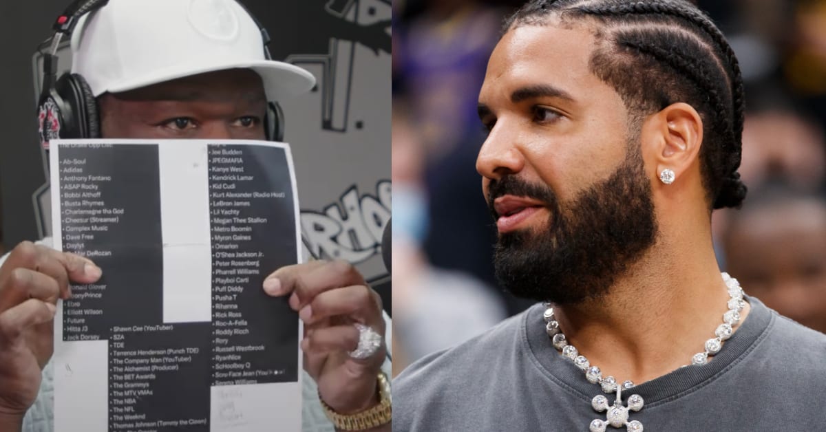 50 Cent Displays So-Called 'Drake Opp List' During Interv...