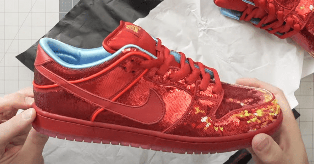Super Rare Ruby Red Slipper Nike SB Dunk Collab Surfaces