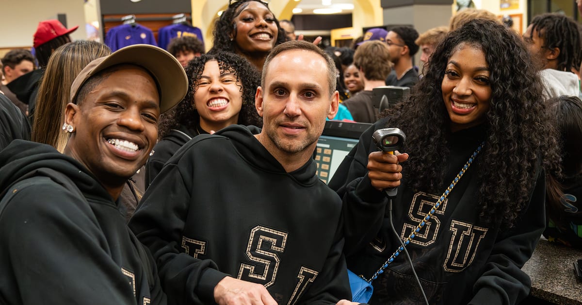 Travis Scott, Angel Reese, and Michael Rubin Surprise LSU...