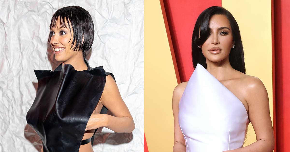 Kim Kardashian and Bianca Censori Seen Standing Side-By-S...