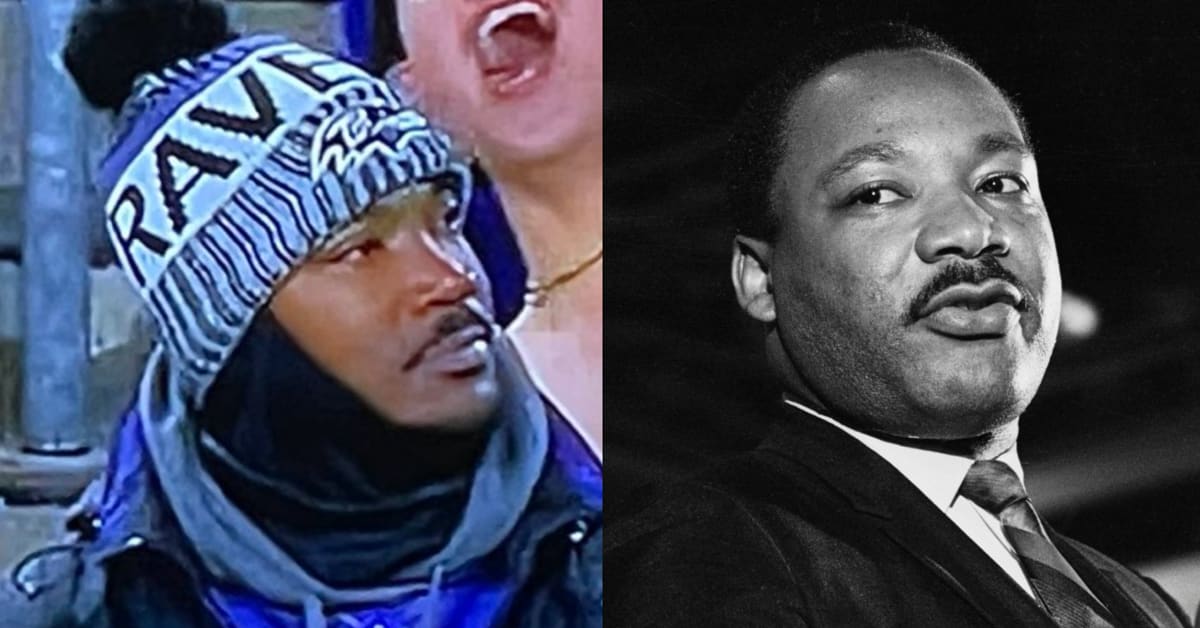 Baltimore Ravens Fan Goes Viral For Resembling Martin Lut...