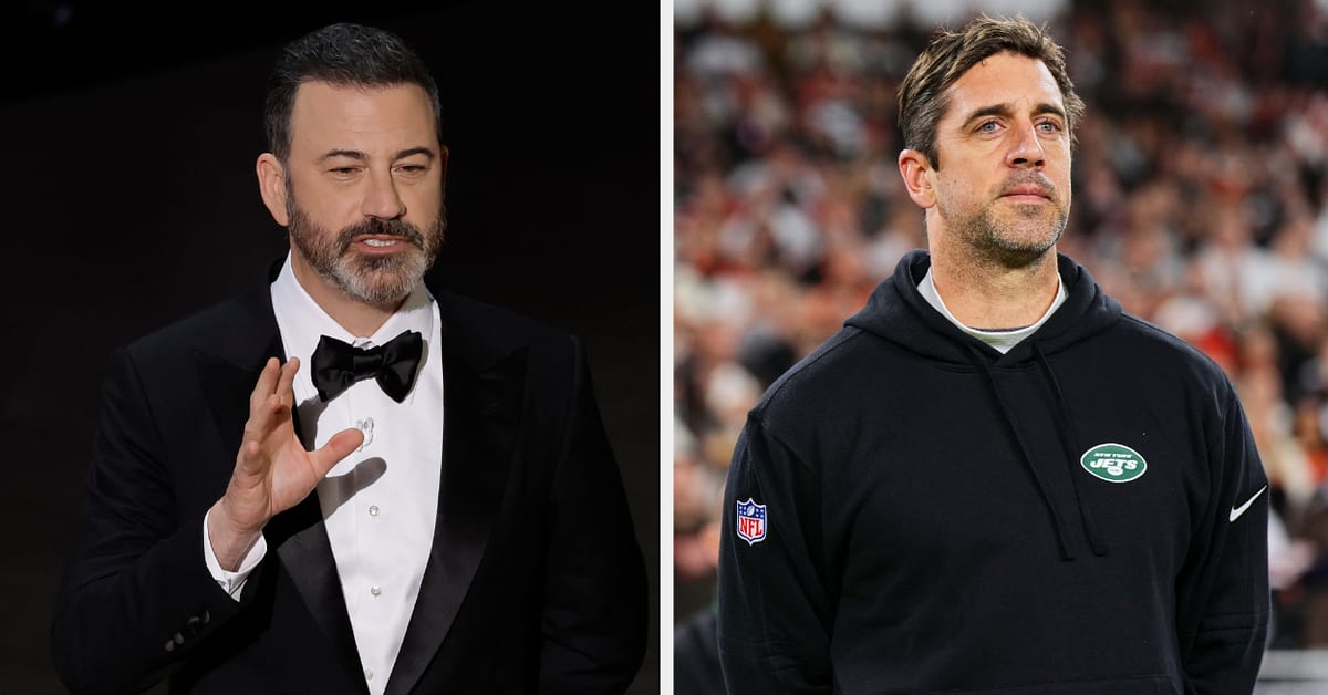 Jimmy Kimmel Slams ‘Soft-Brained Wacko’ Aaron Rodgers Imp...