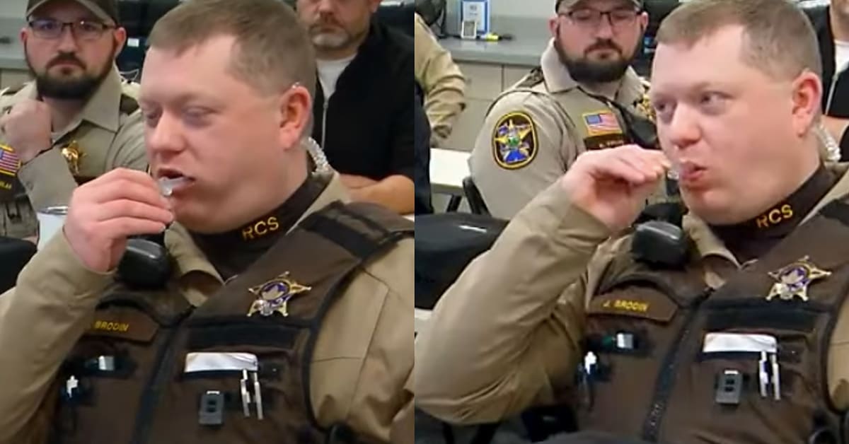 The Jokes Are Piling Up After Cop Filmed Sucking on New O...