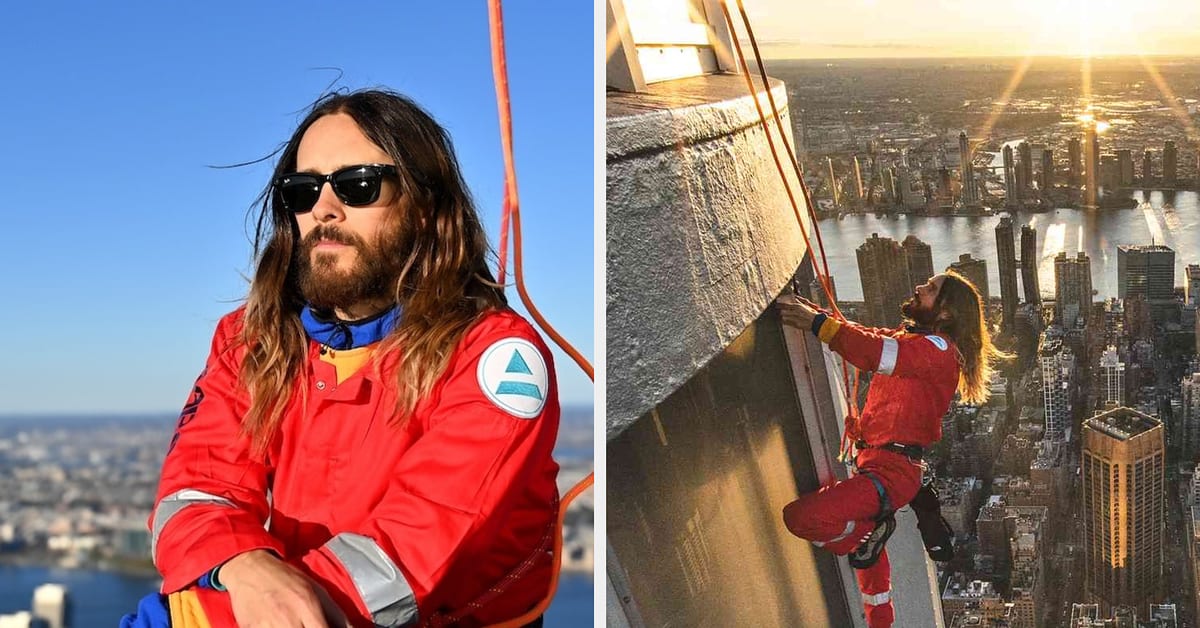 Jared Leto Climbs Empire State Building to Promote Tour