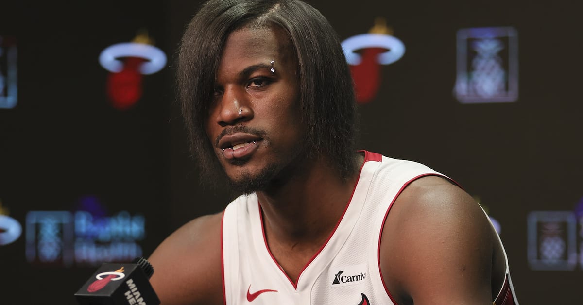 Jimmy Butler Rocks Emo Look With Straightened Hair and Pi...