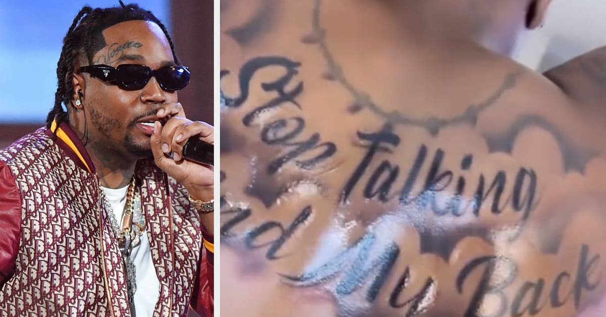 Fivio Foreign Shows Off New Back Tattoo