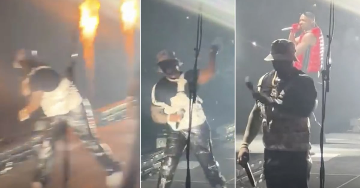 50 Cent Concert: Video Shows Rapper Throwing Mics at Fans...