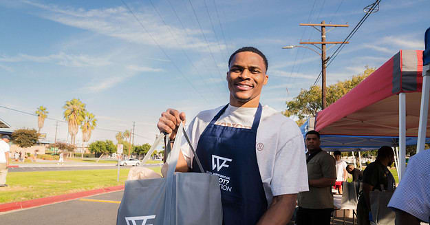 Russell Westbrook, Diddy, 50 Cent, and More Give Back for...