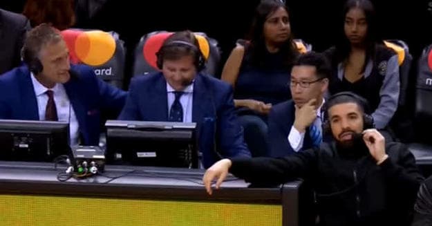 Drake Joins Raptors Announcers, Predicts 'We're Going to ...