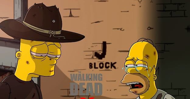 Zombies Come to Springfield in These 'Simpsons' X 'Walkin...