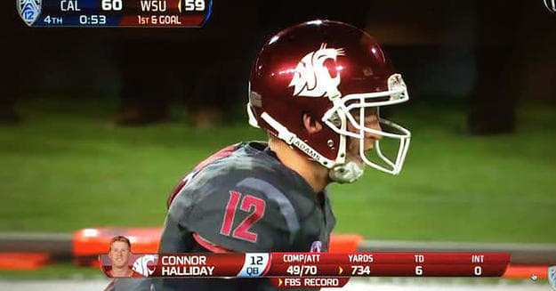 Washington State QB Connor Halliday Sets D1 Single-Game P...