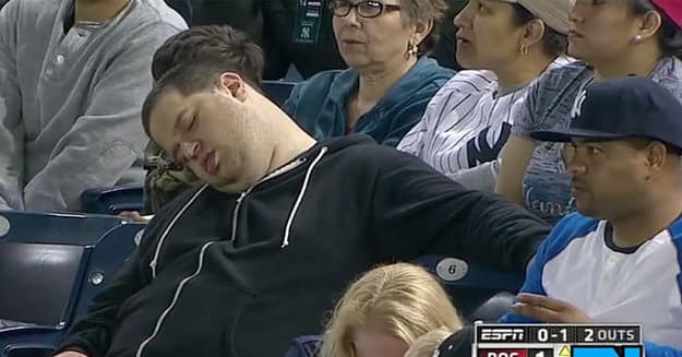 Yankees Fan Caught Sleeping During Game Is Suing ESPN, ML...