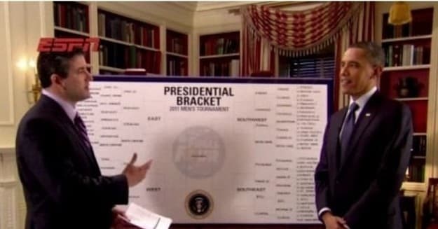 President Obama Filled Out His NCAA Bracket A Day After P...