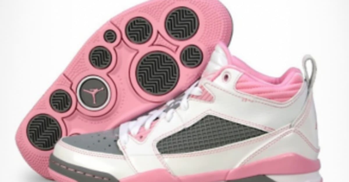 Jordan Flight 9 GS - White/Perfect Pink-Stealth
