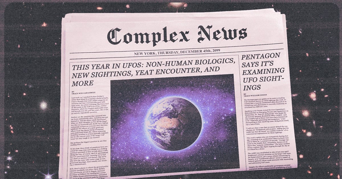 This Year in UFOs: Non-Human Biologics, New Sightings, Yeat Encounter ...