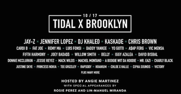 Stream TIDAL X: Brooklyn Benefit Concert f/ Performances by Jay Z ...