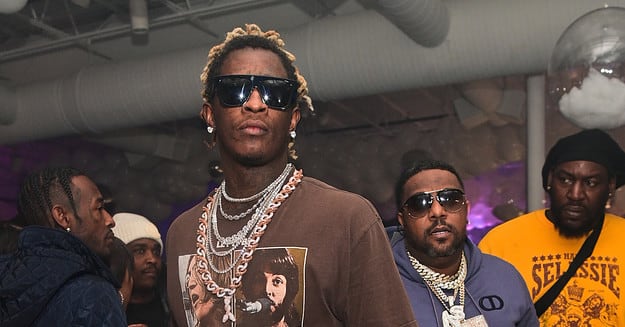 Young Thug Gifts Rowdy Rebel Two Diamond Chains Following His Prison ...