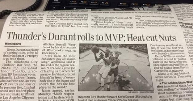 Newspaper Typo Still Kind of Makes Sense