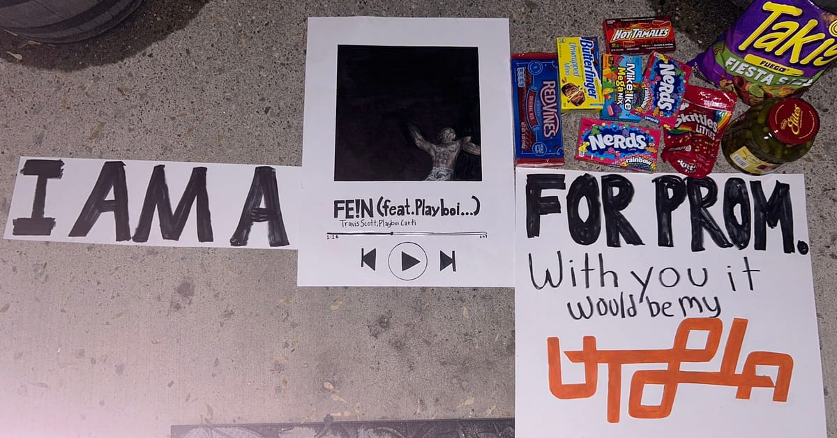 Travis Scott and Playboi Carti’s "FE!N" Inspires Fan’s Promposal