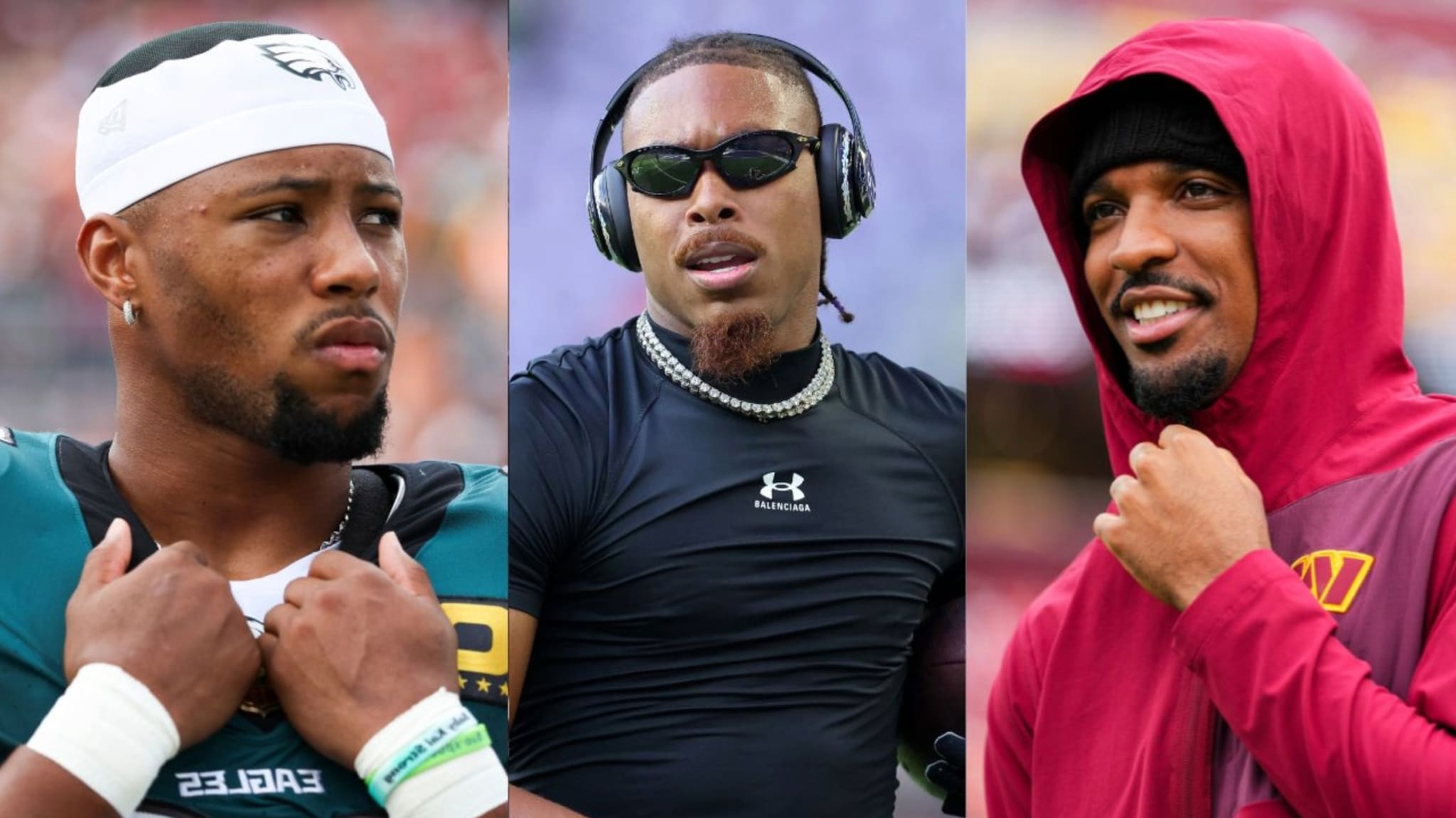 Saquon Barkley, Justin Jefferson, and Jayden Daniels Recr...