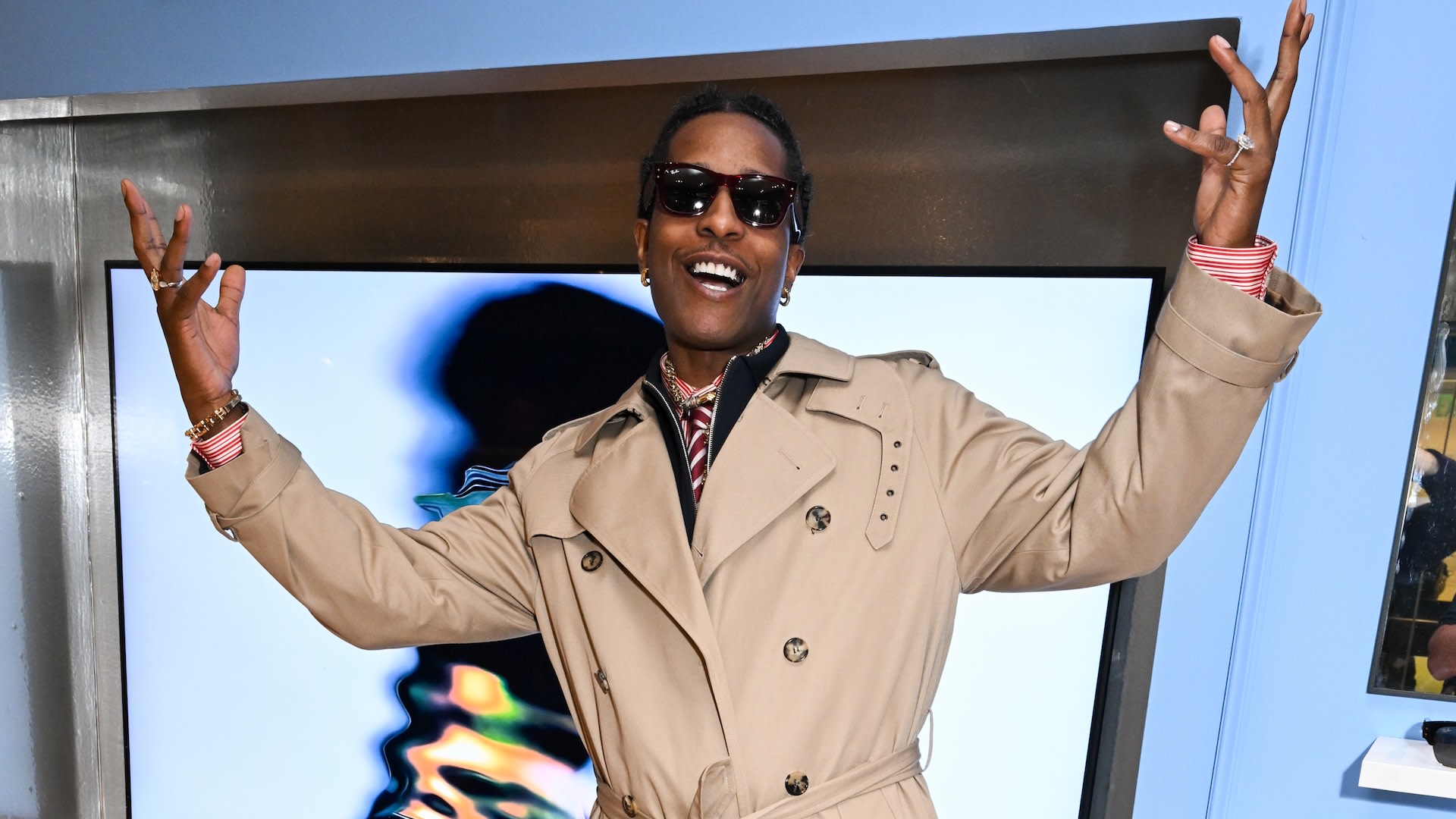 ASAP Rocky Hoops With Fans Outside After Knicks’ Playoff ...