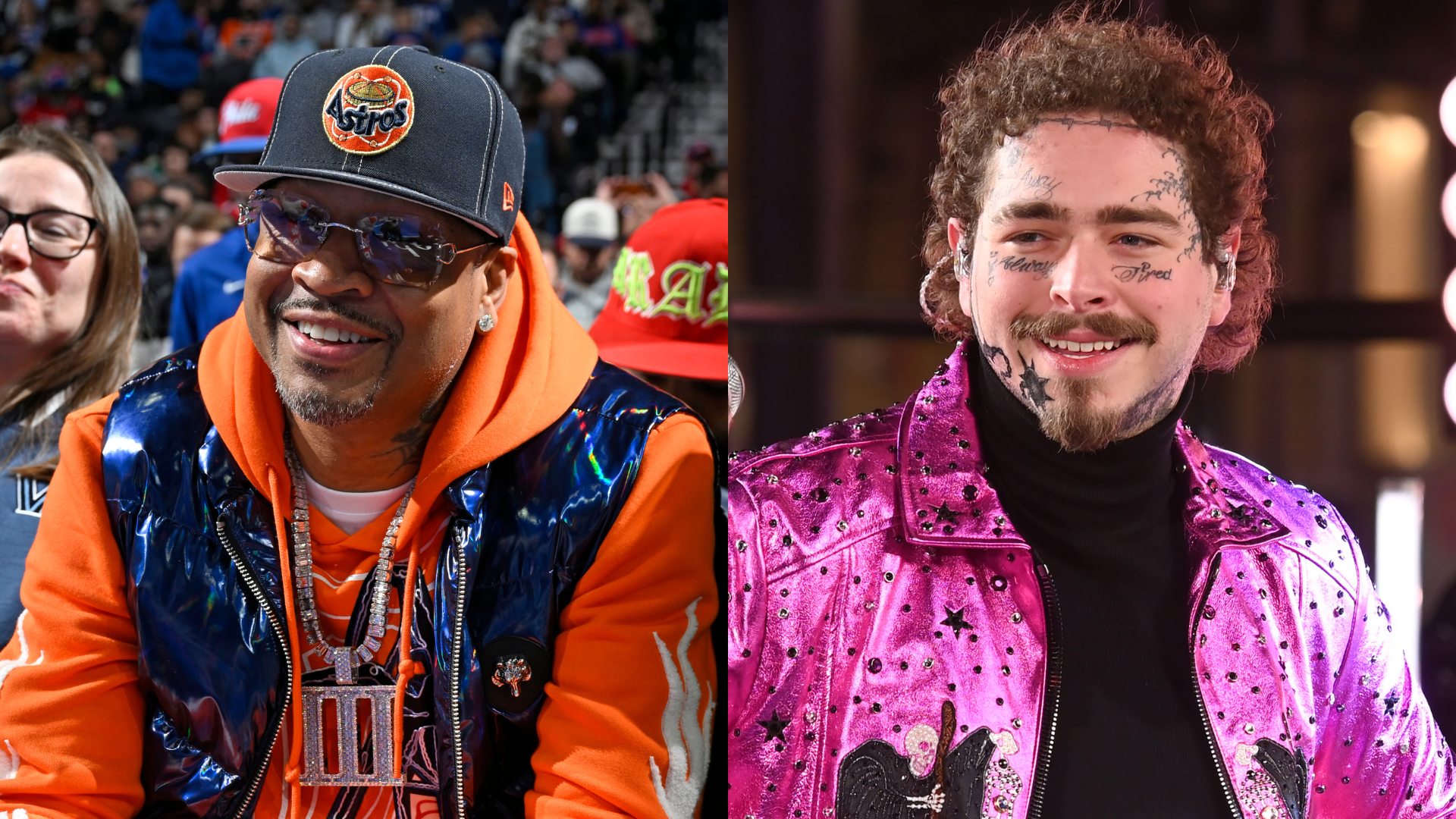 Allen Iverson Joins Post Malone on Stage for ”White Ivers...