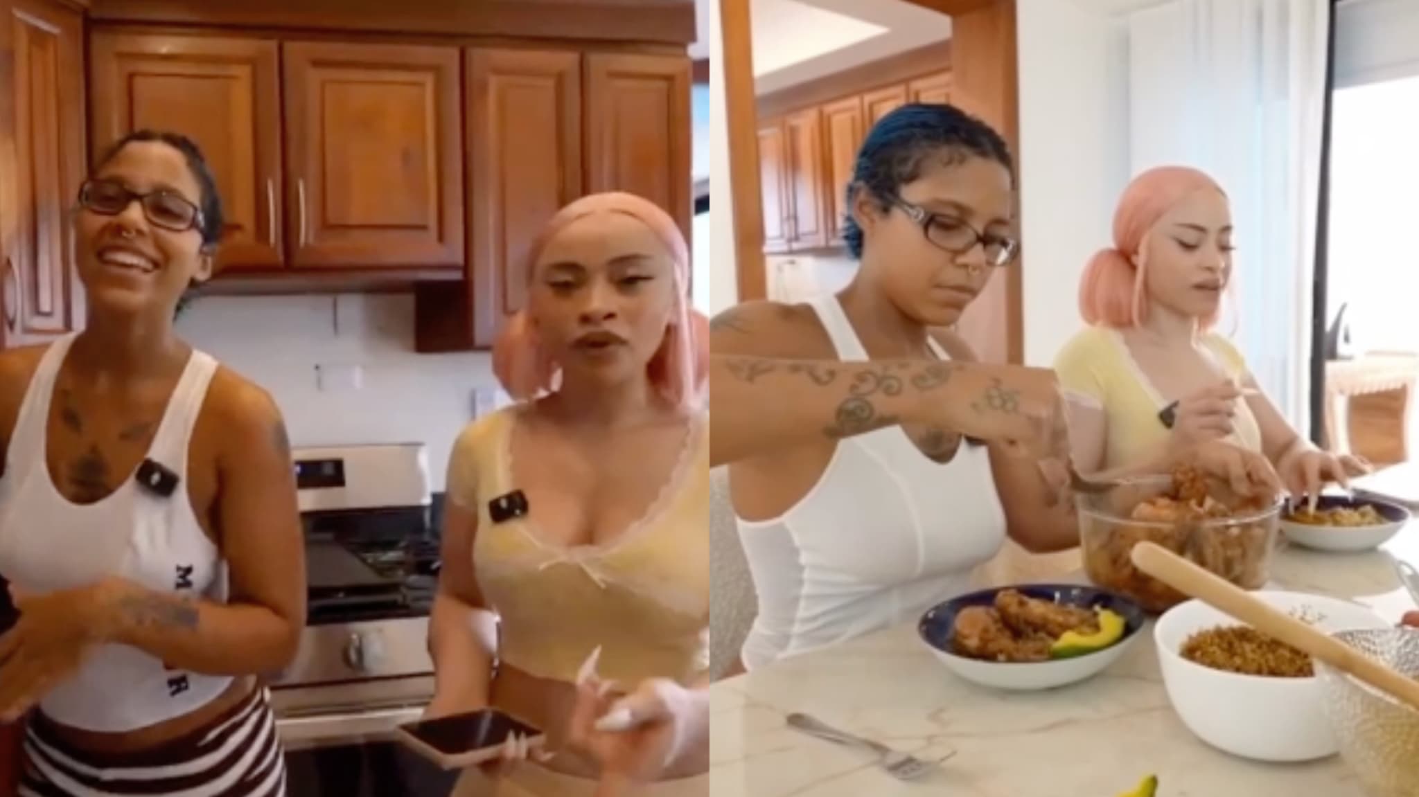 Watch Ice Spice Go Live With Tokischa to Cook Dominican F...