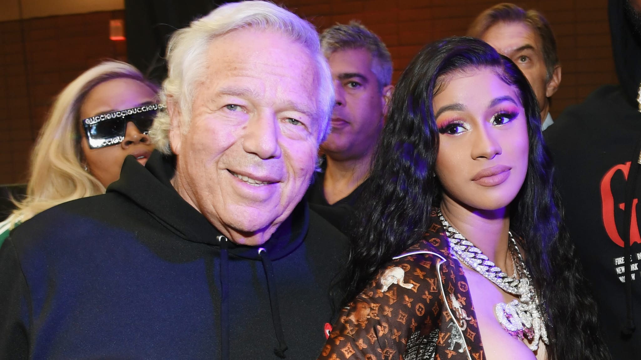 Cardi B and Robert Kraft Watch Stefon Diggs Shine at Patr...