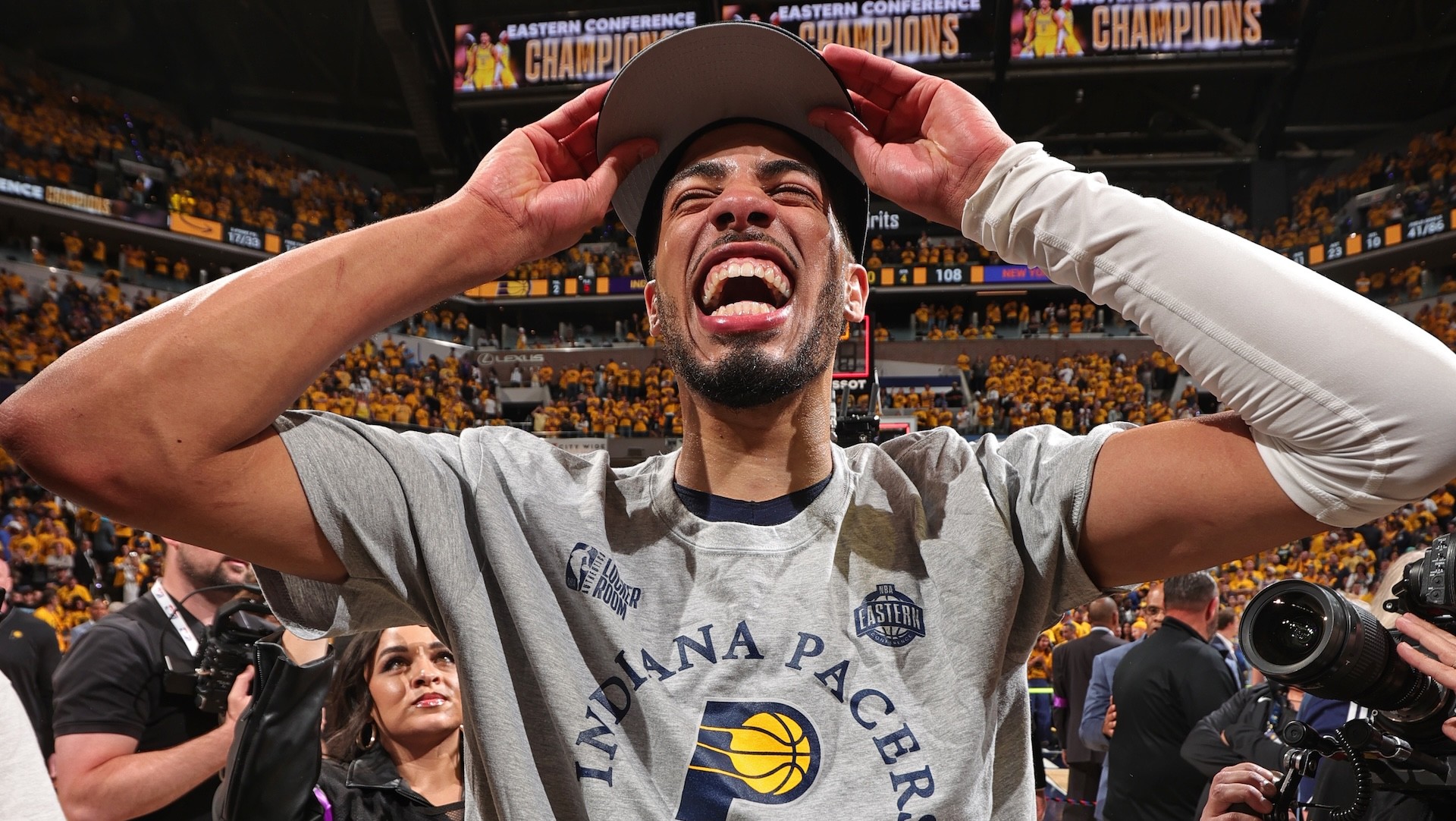 Pacers Fan Tattoos Tyrese Haliburton’s Choke Celebration ...