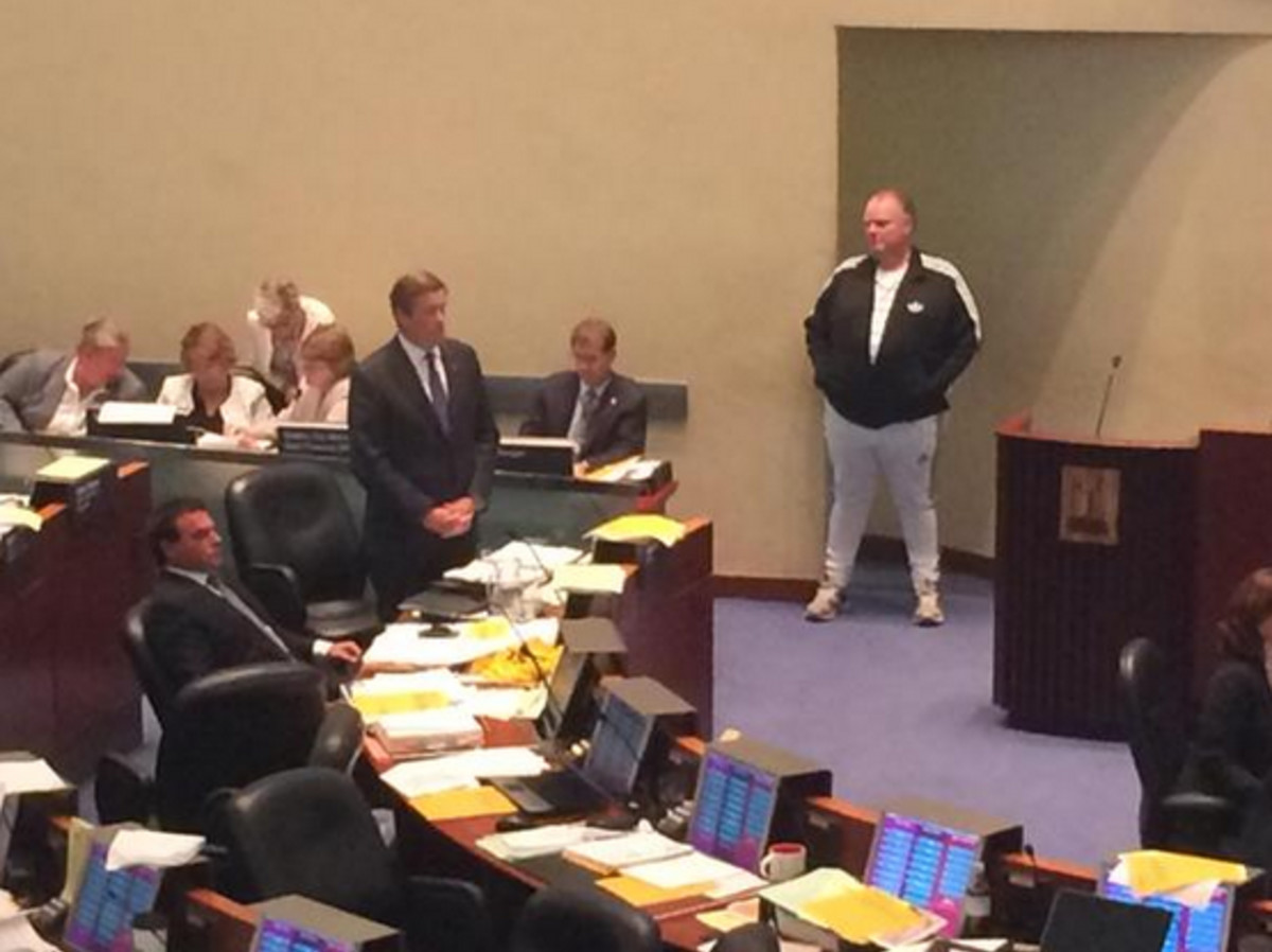 Rob Ford Rocked Sportswear to the Council Chamber | Complex