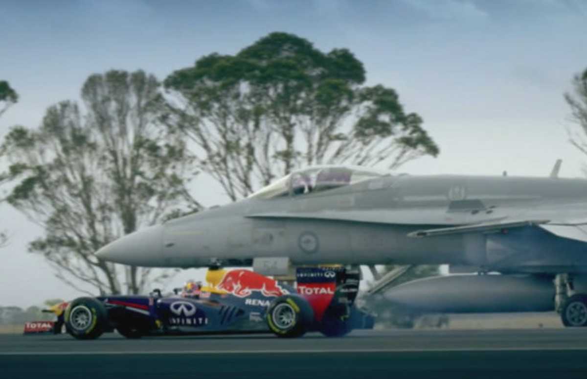 Watch Red Bull F1’s New Driver Race a Fighter Jet (Video) | Complex
