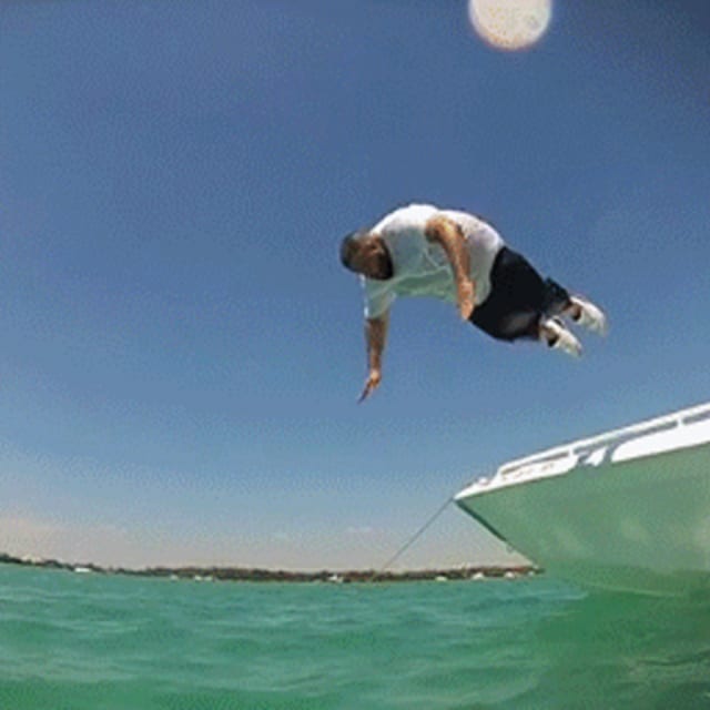 Watch This Ridiculous GIF Of DJ Khaled Diving Off A Boat | Complex