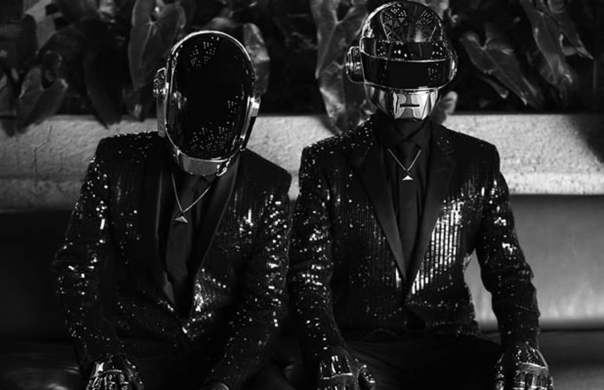 Daft Punk Shines in Custom Sequin Saint Laurent Tuxedos | Complex