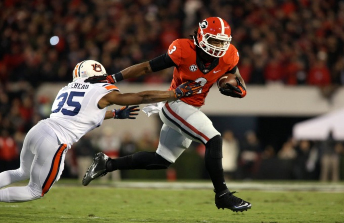 Georgia Running Back Todd Gurley Suffers Knee Injury in First Game Back ...
