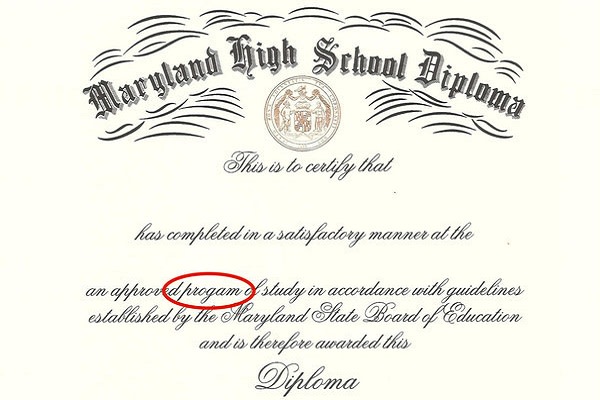 8,000 Maryland High School Graduates Receive Diplomas With Typo | Complex