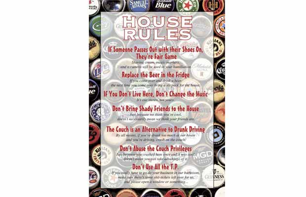 House Rules - 25 Posters You Had on Your College Dorm Room Wall That ...