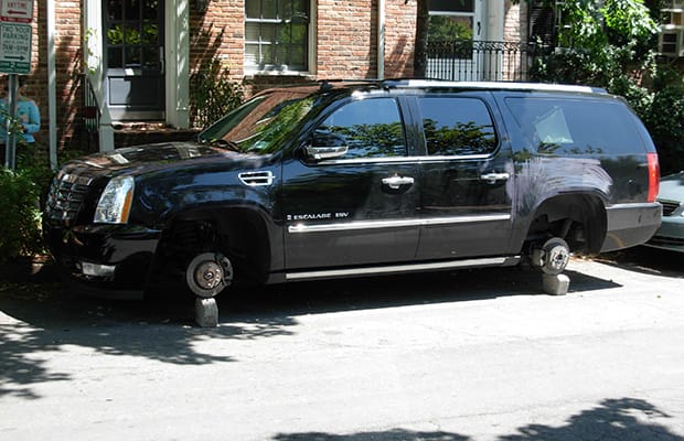 Putting the Car on Cinder Blocks - 10 Harmless, But Awesome, Car Pranks ...