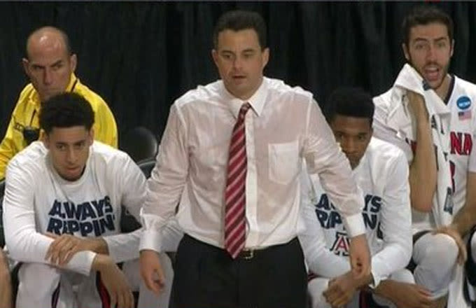 Check Out How Unbelievably Sweaty Arizona Coach Sean Miller is Tonight ...