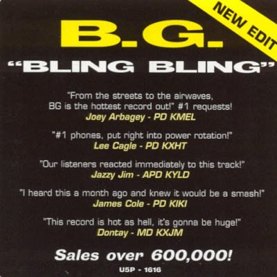 B.G. f/ Hot Boys, Big Tymers "Bling Bling" (1999) - Juvenile Breaks ...