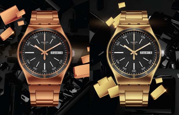 Swatch Reveals Night Glows Watch Collection in New Gold and Rose Gold ...