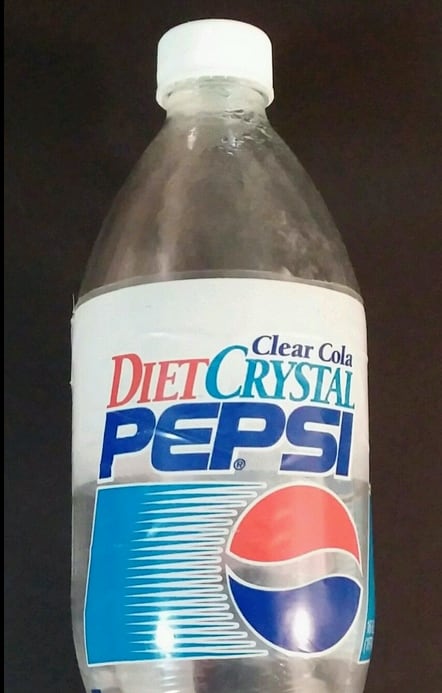 Vintage Diet Crystal Pepsi Clear Soda Cola Plastic Bottle Pair 2 Liters ...