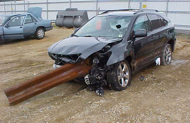Bentley Mulsanne Impaled By Guardrail During Crash | Carscoops
