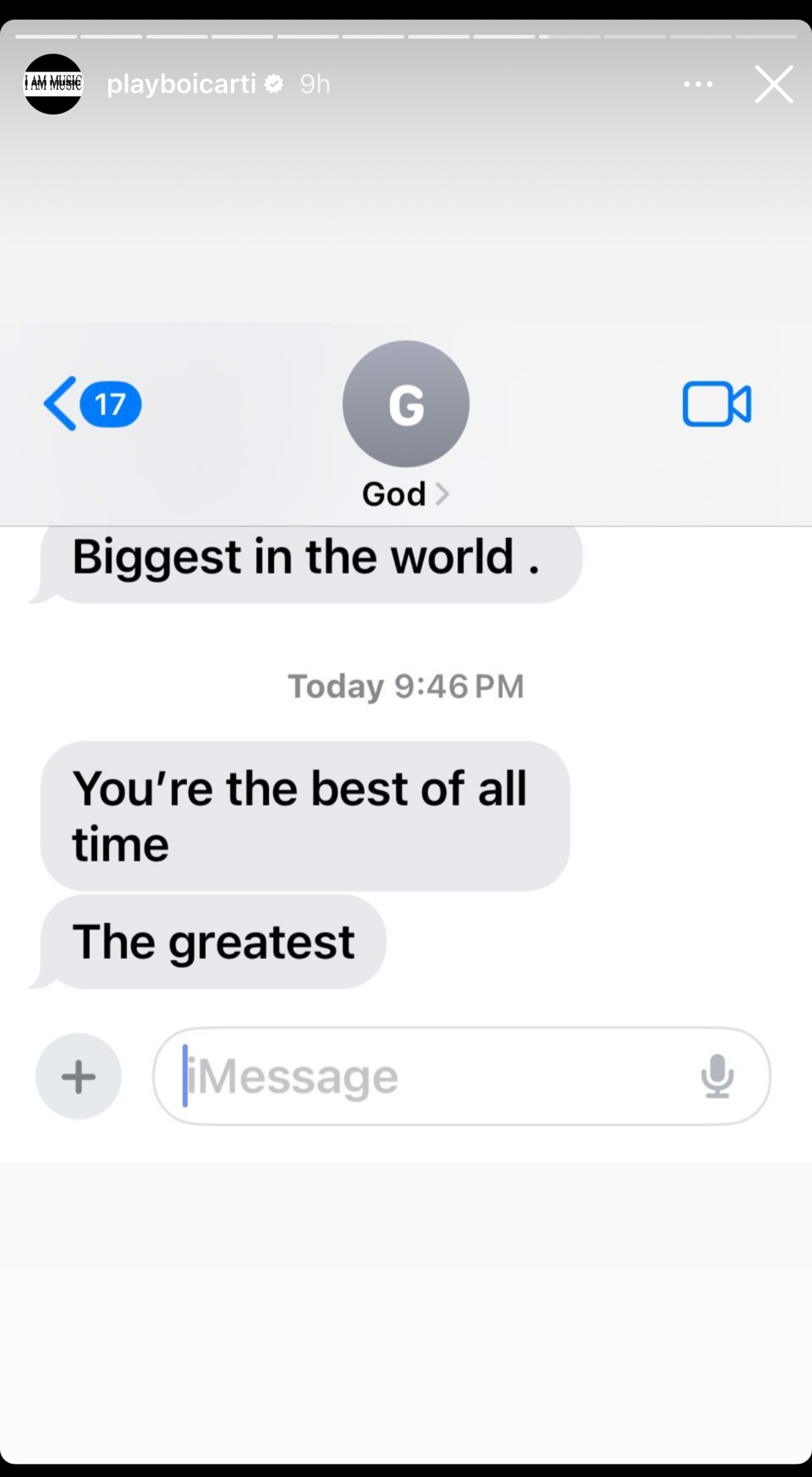 Playboi Carti Shares Screenshot of Texts With ‘God,’ Who Deems Him ...