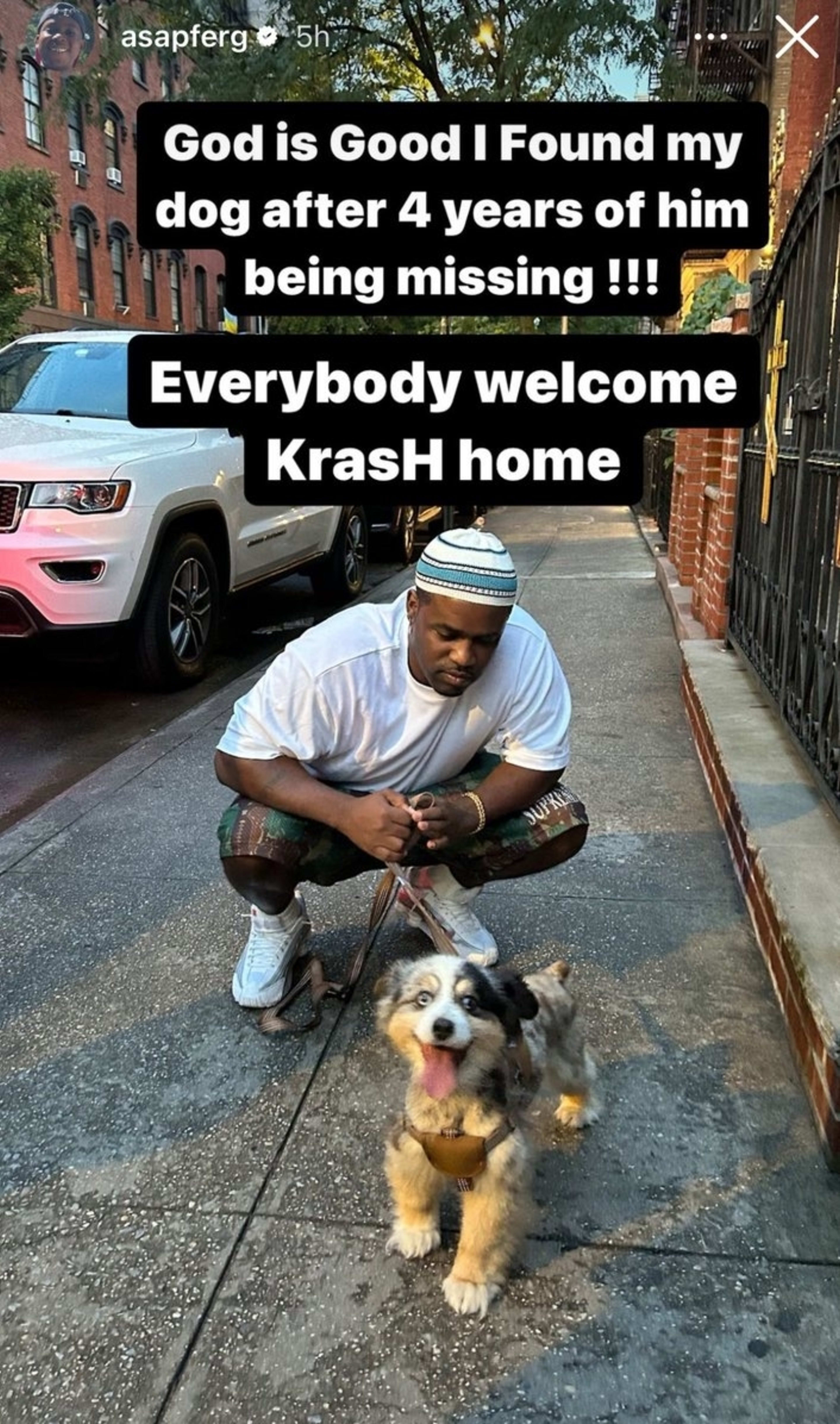 Ferg Reunited With Missing Dog After 4 Years: 'God Is Good'