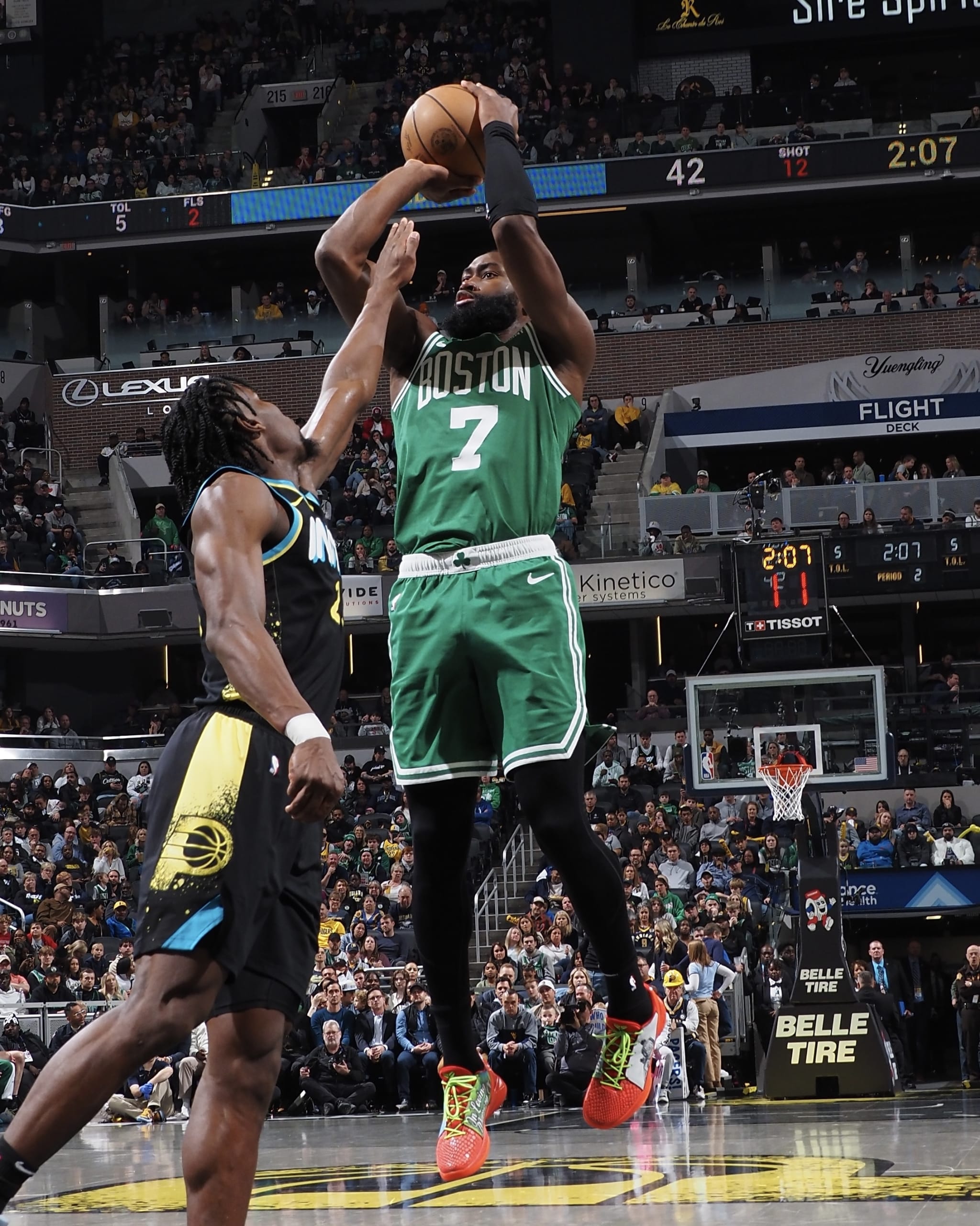 Jaylen Brown Honors Kobe & Gigi Bryant with Nike Kobes